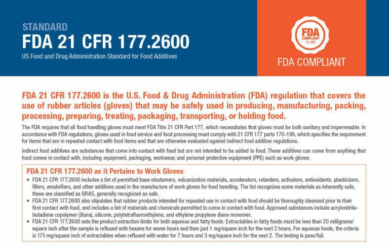 FDA 21 CFR 177.2600 - Bob Dale Gloves (BDG)